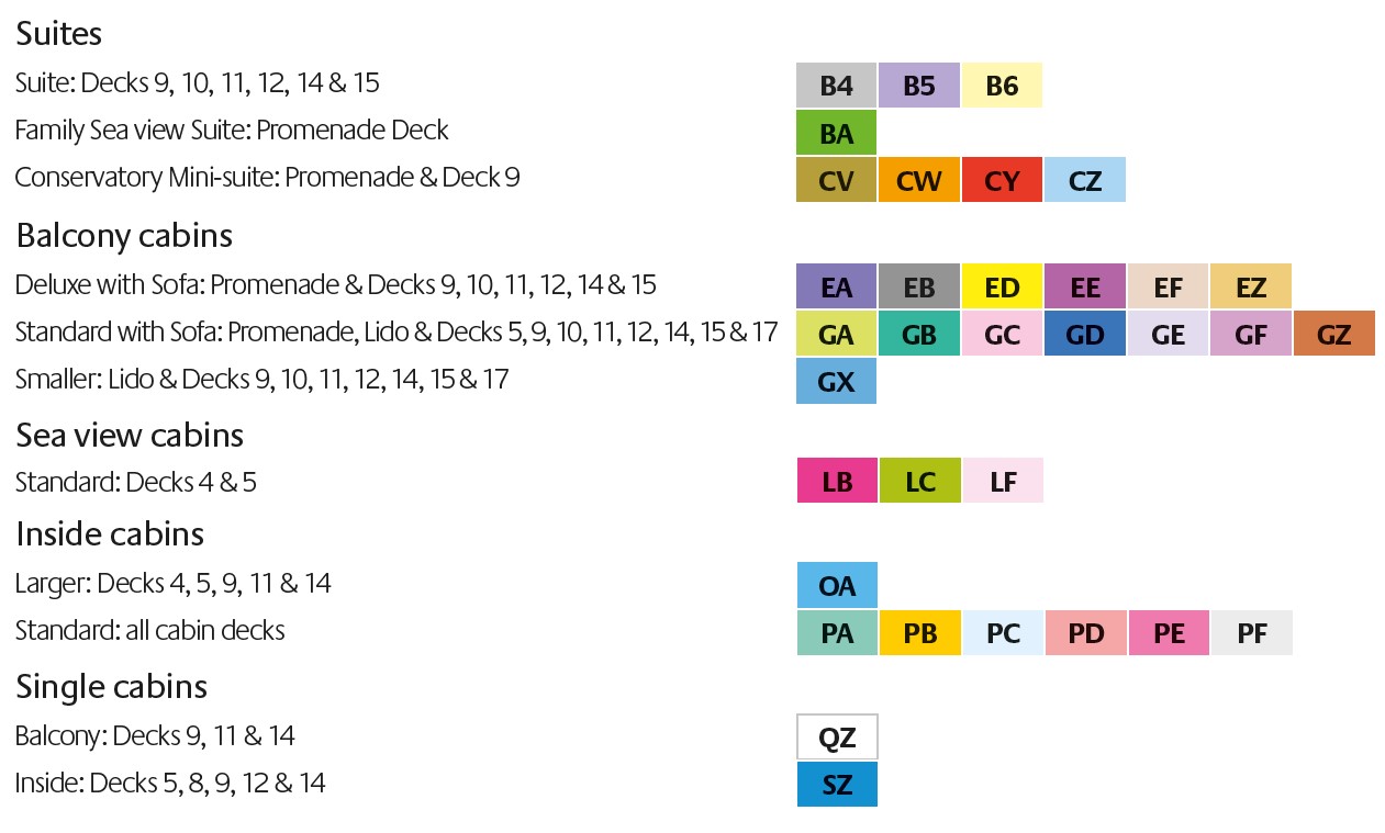 Arvia Deck Plans | Bolsover Cruise Club